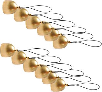 Cabilock 12 St&uuml;ck Teiliges Kleine Vintage Weihnachtsglocken aus Metall Rustikale Gl&ouml;ckchen zum Basteln und Dekorieren von Weihnachtsbaum T&uuml;r Fenster und Gesche