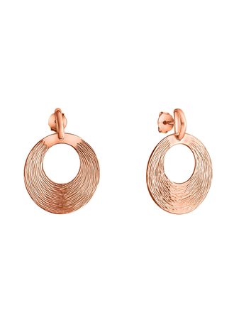 Celesta Silber Ohrringe Silber 925 rosé-vergoldet mit diamantierter Oberfläche