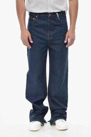 Gucci Wide-Leg Jeans with Branded Button 25cm Gucci