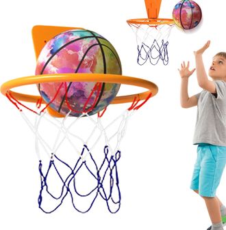 Generico Geräuscharmer Basketball: Leiser Basketball, geräuscharmer Dribling im Innenbereich, leiser Basketball für den Innenbereich mit Ring, leiser Schaumsto