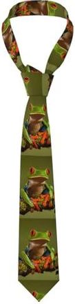 Generic Cravate Rainette Verte Mignonne Tendance Tie &Eacute;troit Cravate Pour Homme Pour L&Eacute;cole &Eacute;v&eacute;nements Affaires