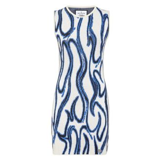Philipp Plein Minikleid Jacquard Strass Flammen - - Dresses - Damen - Wei&szlig; - L