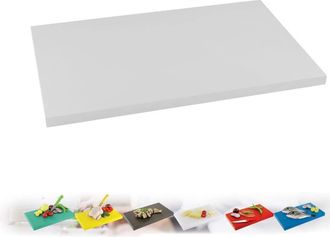 Generic Schneidbrett, Gastro Schneidebrett Kunststoff Küchenbrett Schneidebretter, in (XL oder XXL) (Weiß, (XL) 30 x 50 x 2 cm)