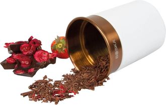 Boska Choco Flaker/mühelos Schokoladenflocken machen/Keramik/Edelstahl/Weiß/Kupferfarben / 70 x 70 x 100 mm