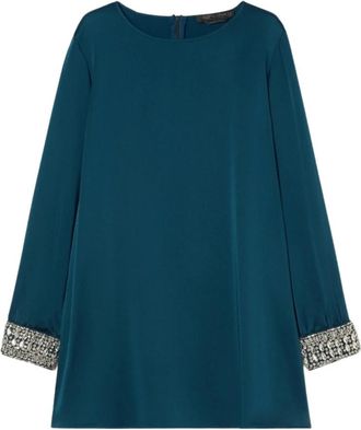 Marina Rinaldi Femme, Blouses et Chemises, Vert, Taille: 46 FR bluse Acetato