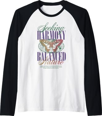Trendy Apparel Seeking Harmony Techno Green 90s Globe Raglan