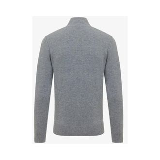 Genti Rollkragenpullover 3 Kn&ouml;pfe Grau - - Knitwear - Herren - Grau - 3XL