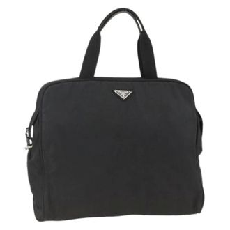 Prada Sac &agrave; main vintage Prada en nylon doccasion - Femme - Pre-owned - Noir - Taille: ONE Size