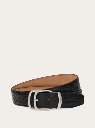Ferragamo Herren Verstellbarer G&uuml;rtel Schwarz