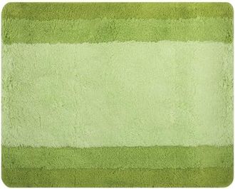 Spirella Tapis de Bain Polyester Balance - Antidérapant - 55 x 65 cm - Vert Kiwi - Lavable en Machine à 40°C - 90% Polyester, 10% Acrylique - Confort et Sécuri