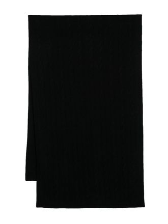 Ralph Lauren Collection écharpe en maille torsadée - Noir
