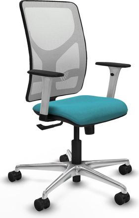 Piqueras y Crespo Verstellbarer Schreibtischstuhl mit wei&szlig;en und schwarzen Armlehnen, h&ouml;henverstellbare Lendenwirbelst&uuml;tze, ausgestattet mit 3 Positionen und Schneidesc