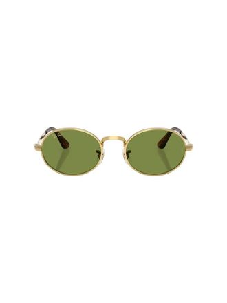 Ray-Ban 0RB3931 Oval Metal Frame Sunglasses - Gold