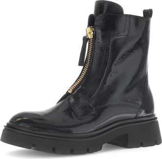 Gabor Damen Biker Boots, Frauen Stiefeletten,uebergangsstiefel,hoch,Stiefel,Bootee,Booties,halbstiefel,Kurzstiefel,schwarz (Gold),40.5 EU / 7 UK