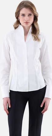 van Laack Kelchkragenbluse aus Jacquard