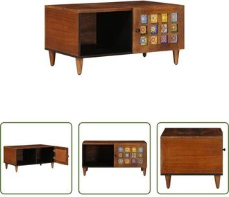 vidaXL vidaXL Mango - Couchtisch Braun 80 x 50 x 40 cm Massivholz Mango