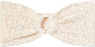 MC2 Saint Barth Femme, Tops, Beige, Taille: 38/40 FR Yulia Crinkle Bandeau Top