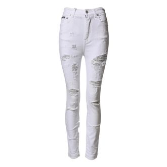 Dolce & Gabbana Femme, Jeans, Blanc, Taille: 36 FR Jeans skinny