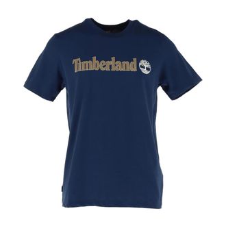 Timberland Homme, Tops, Bleu, Taille: S T-shirt imprim&eacute; &agrave; manches courtes et col rond