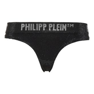 Philipp Plein Femme, Sous-v&ecirc;tements, Noir, Taille: 40 FR Thong Stones