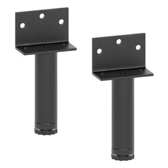 Generic Sofa Beistelltisch F&uuml;&szlig;e, 2er-Set Verstellbare M&ouml;belbeine Aus Metall, Mit Schrauben F&uuml;r Schrank- Und Tischbeine, Kommoden, Betten, St&uuml;hle, Schr&auml;nke(Sch