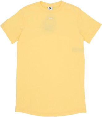 Nike Essential Tee Kleid Topas Gold/Wei&szlig; - - Sport - Damen - Gelb - S