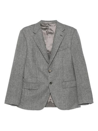 Caruso Sakko mit Fischgrätenmuster - Grau