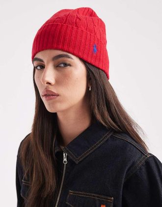 Polo Ralph Lauren Bonnet en laine - Rouge