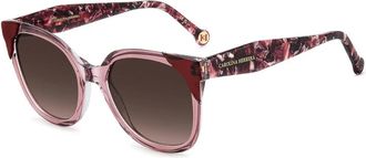 Carolina Herrera Femme, Accessoires, Rose, Taille: 54 MM Lunettes de soleil carrées