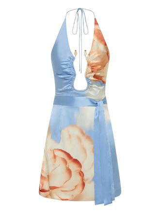 Rebecca Vallance robe courte Perez &agrave; fleurs - Bleu