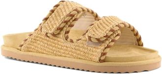 Colors Of California Sandale Sandalen in Raffia-Optik mit Doppelriemen
