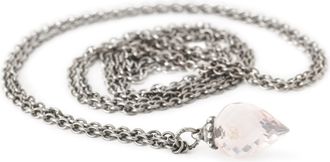 Trollbeads Fantasy Halskette mit Rosenquarz, ohne Verschluss nutzbar, verschieden Style mit nur einer Kette (80)