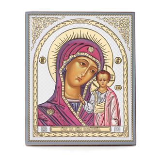 NKlaus Gottesmutter von Kazan - Holz Ikone 15x18cm christlich orthodox Ikonografie 13942