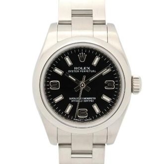 Rolex Montre Pre-owned Oyster Perpetual en acier inoxydable 176200 - Femme - Pre-owned - Noir - Taille: ONE Size