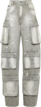 Philipp Plein Damen, Jeans, Grau, W27Größe