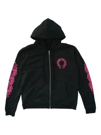 Chrome Hearts Hoodie mit Hufeisen-Print - Schwarz