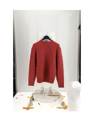 Dior Mens Cashmere Sweater Cannage Brick (capra Hircus)