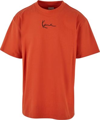 Karl Kani Herren KM-TE011-042-01 KK Small Signature Essential Tee Dark orange, S
