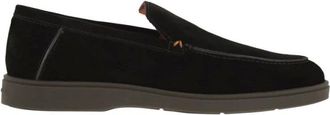 Santoni Homme, Chaussures, Noir, Taille: 44 EU Suede Moccasin