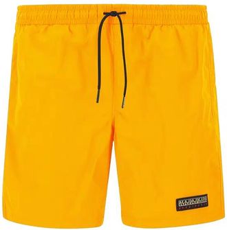 Napapijri Herren Badeshorts orange unifarben