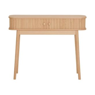 ebuy24 Ebuy24 - Console 2 portes coulissantes en bois L100cm - Bois clair - Nikko