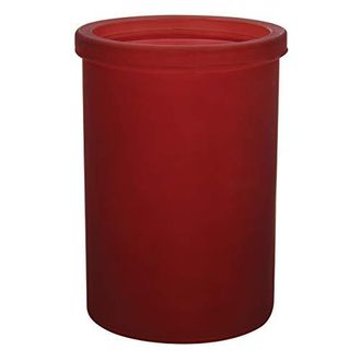 Spirella Zahnputzbecher Zahnb&uuml;rstenhalter Yoko 7,5x10,5 cm Glas Rot