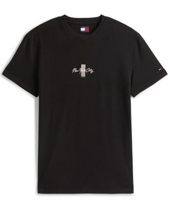 Tommy Hilfiger T-Shirt mit dezentem Print und Stickerei auf der Vorderseite in