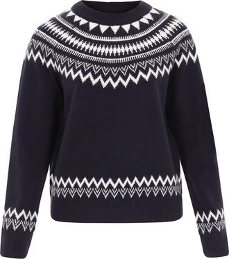 Dreimaster Dreimaster Pullover Frauen marineblau cremewei&szlig;