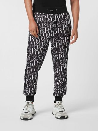 Philipp Plein Pantalon de jogging en jersey avec cordon de serrage et logo contrastant