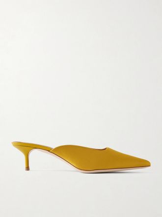 Staud Sebastian Mules Aus Satin - Gold