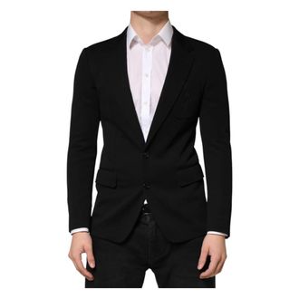 Dolce & Gabbana Homme, Vestes, Noir, Taille: S Blazer de costume &agrave; 2 boutons