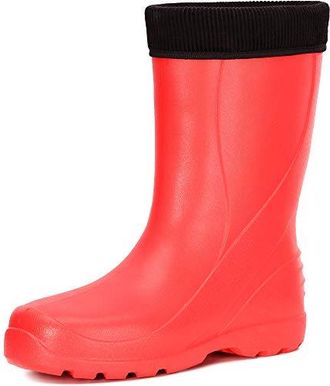 Ladeheid EVA Thermo Bottes de Pluie en Caoutchouc Femme LADW002 (Rouge, 39 EU)