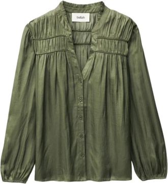 BA&SH Femme, Blouses et Chemises, Vert, Taille: 38 FR Chemise &Eacute;l&eacute;gante Cessia pour Femmes