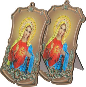 Pretyzoom 2st&uuml;cke Heilige Familie Plakette Aus Holz Marienbild Holzschild Dekor Maria Ornament Kirchendekoration Desktop Ornament F&uuml;r Regal Oder Tisch Zuf&auml;llige